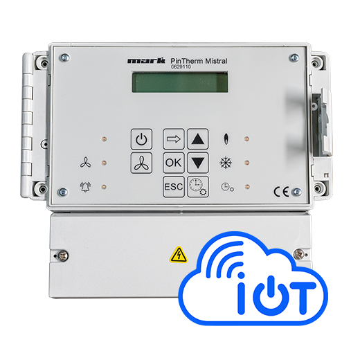 PinTherm Mistral IoT/WiFi room thermostat | Mark Climate Technology